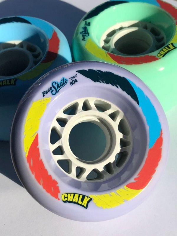 Venda de Rodas - Roda Face Skate Chalk, roxa, 70mm, 80a